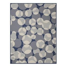 Biederlack Wohndecke ''Circles'' in Beige/ Blau - (L)200 x (B)150 cm - 58% | Decken
