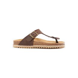 Mandel Leder-Zehentrenner in Braun - 60% | Gr&ouml;&szlig;e 39 | Damen-sandalen
