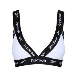 Reebok Sport-BH "Dotty" in Wei&szlig;/ Schwarz - 64% | Gr&ouml;&szlig;e XS | Damen-sportunterwaesche