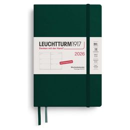 LEUCHTTURM1917 Wochenkalender 2026 in Dunkelgr&uuml;n - B6+ - 20% | Buero-schulbedarf