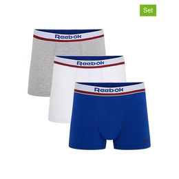 Reebok 3er-Set: Boxershorts "Jaziel" in Grau/ Wei&szlig;/ Blau - 60% | Gr&ouml;&szlig;e XL | Herren-waesche