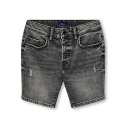 KIDS Only Jeans-Shorts "Edge" in Anthrazit - 48% | Gr&ouml;&szlig;e 176 | Kinderhosen