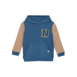 Noppies Hoodie in Blau/ Beige - 39% | Gr&ouml;&szlig;e 140 | Kinder-sweatshirts-jacken