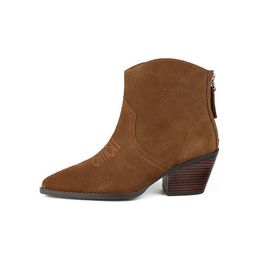 loft37 Leder-Cowboy-Boots in Camel - 59% | Gr&ouml;&szlig;e 37 | Stiefeletten