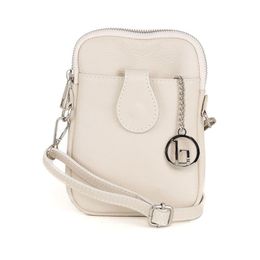 Lia Biassoni Leder-Handytasche "Paglia" in Creme - (B)15 x (H)20 x (T)1 cm - 75% | Damen-handytaschen