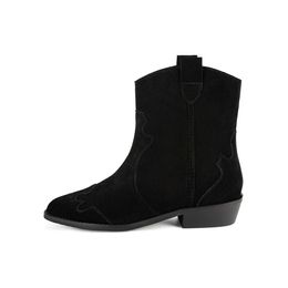loft37 Leder-Cowboy-Boots in Schwarz - 56% | Gr&ouml;&szlig;e 39 | Stiefeletten