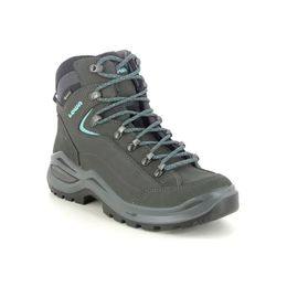 Lowa Leder-Wanderschuhe "Renegade EV" in Grau/ T&uuml;rkis - 30% | Gr&ouml;&szlig;e 42 | Damen-outdoor-sport-schuhe