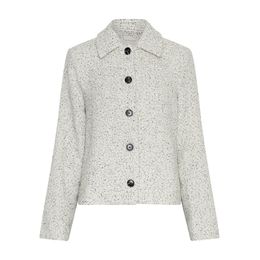 MOSS COPENHAGEN Hemdjacke "Aiste Abriella" in Creme/ Schwarz - 54% | Gr&ouml;&szlig;e M/L | Damenjacken