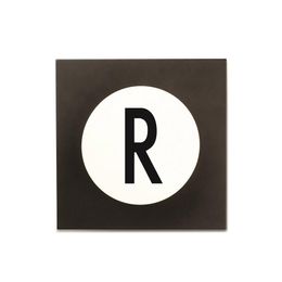 Design Letters Wandhaken "R" in Schwarz - (B)9 x (H)14 cm - 72% | Garderoben