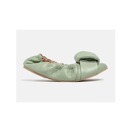 loft37 Leder-Ballerinas in Gr&uuml;n - 51% | Gr&ouml;&szlig;e 36 | Damen-ballerinas