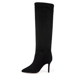 loft37 Leder-Stiefel in Schwarz - 63% | Gr&ouml;&szlig;e 38 | Damen-stiefel