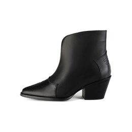 loft37 Leder-Cowboy-Boots in Schwarz - 57% | Gr&ouml;&szlig;e 36 | Stiefeletten