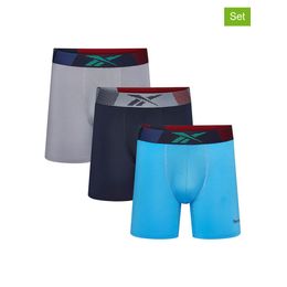 Reebok 3er-Set: Boxershorts "Bristow" in Grau/ Dunkelblau/ Hellblau - 62% | Gr&ouml;&szlig;e M | Herren-waesche