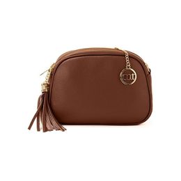Mia Tomazzi Leder-Umh&auml;ngetasche "Gradisca" in Hellbraun - (B)22,5 x (H)16 x (T)7 cm - 77% | Damen-taschen