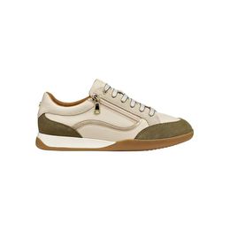 Geox Leder-Sneakers "Maryemy" in Beige/ Khaki - 58% | Gr&ouml;&szlig;e 36 | Damen-sneakers
