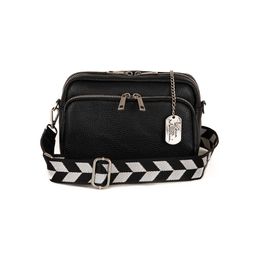 Anna Morellini Leder-Umh&auml;ngetasche "Erminia" in Schwarz - (B)22 x (H)17 x (T)9 cm - 76% | Damen-taschen