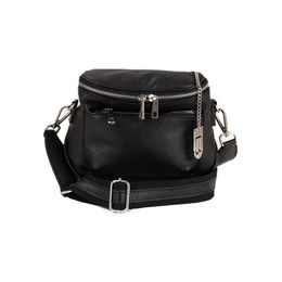 Lucca Baldi Leder-Umh&auml;ngetasche "Favara" in Schwarz - (B)24 x (H)19 x (T)7 cm - 77% | Damen-taschen