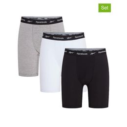 Reebok 3er-Set: Boxershorts "Hogan" in Schwarz/ Grau/ Wei&szlig; - 70% | Gr&ouml;&szlig;e L | Herren-waesche