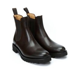 British Passport Leder-Chelsea-Boots in Braun - 60% | Gr&ouml;&szlig;e 36 | Stiefeletten