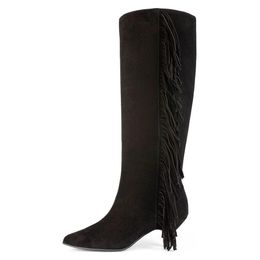 loft37 Leder-Stiefel in Schwarz - 54% | Gr&ouml;&szlig;e 39 | Damen-stiefel
