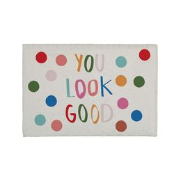The Wild Hug Badvorleger "You Look Good" in Wei&szlig;/ Bunt - (L)60 x (B)40 cm - 46% | Heimtextilien-badematten