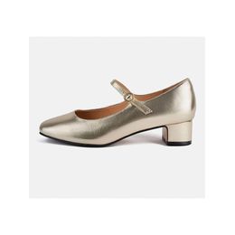 loft37 Leder-Spangenpumps "Fall in Love" in Gold - 48% | Gr&ouml;&szlig;e 39 | Pumps