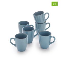 Brandt 6er-Set: Tassen in Blau - (H)12 x &Oslash; 8,5 cm - 67% | Gedeckter-tisch
