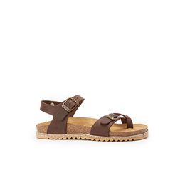 Mandel Leder-Zehentrenner "Eisa" in Braun - 62% | Gr&ouml;&szlig;e 36 | Damen-sandalen