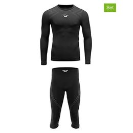 Traunstein Sport 2tlg. Set: Funktionsw&auml;sche in Schwarz - 55% | Gr&ouml;&szlig;e XL | Herren-sportunterwaesche