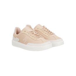 Tommy Hilfiger Shoes Leder-Sneakers in Beige - 52% | Gr&ouml;&szlig;e 38 | Damen-sneakers