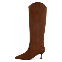 loft37 Leder-Stiefel in Hellbraun - 60% | Gr&ouml;&szlig;e 39 | Damen-stiefel