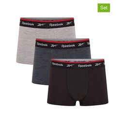 Reebok 3er-Set: Boxershorts "Redgrave" in Schwarz/ Grau - 60% | Gr&ouml;&szlig;e L | Herren-waesche
