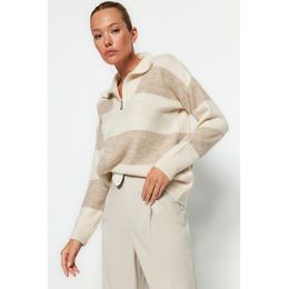Trendyol Pullover in Beige/ Hellbraun - 58% | Gr&ouml;&szlig;e S | Damen-pullover-cardigans