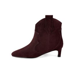 loft37 Leder-Stiefeletten in Bordeaux - 57% | Gr&ouml;&szlig;e 40 | Stiefeletten