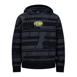 Retour Hoodie "Fast" in Grau/ Schwarz - 51% | Gr&ouml;&szlig;e 122/128 | Kinder-sweatshirts-jacken