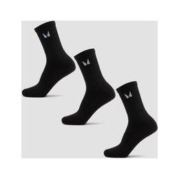 MP Unisex Crew Socks (3 Pack) - Black - UK 12-14