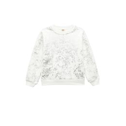 KOTON Sweatshirt M&auml;dchen Gr&ouml;&szlig;e 110/116 silber / wei&szlig;