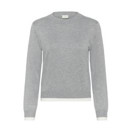 Kaffe Pullover 'KALizza' Damen Gr&ouml;&szlig;e XS graumeliert / wollwei&szlig;