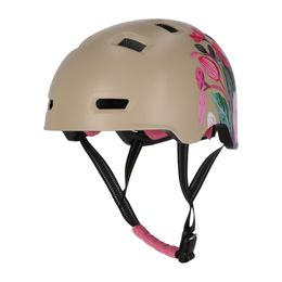 Crazy Safety Fahrradhelm 'Rampage Flower' Jungen Gr&ouml;&szlig;e 54/56 beige / mischfarben