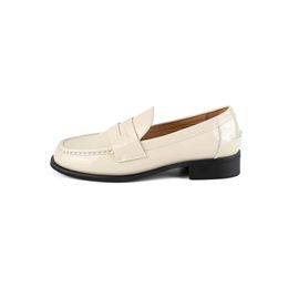 loft37 Leder-Mokassins in Creme - 58% | Gr&ouml;&szlig;e 41 | Damen-schuhe-halbschuhe