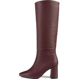 loft37 Leder-Stiefel "Miss Agent" in Bordeaux - 56% | Gr&ouml;&szlig;e 38 | Damen-stiefel