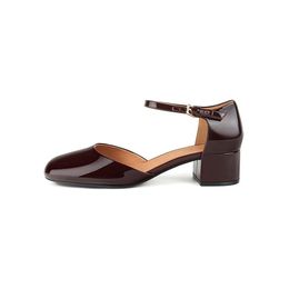 loft37 Leder-Spangenpumps in Bordeaux - 57% | Gr&ouml;&szlig;e 38 | Pumps