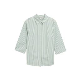 Tom Tailor Women + Bluse Damen Gr&ouml;&szlig;e 6XL gr&uuml;n / wei&szlig;