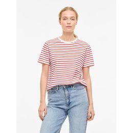 Vila Shirt "Vinora" in Wei&szlig;/ Rot - 24% | Gr&ouml;&szlig;e XL | Damen-tops