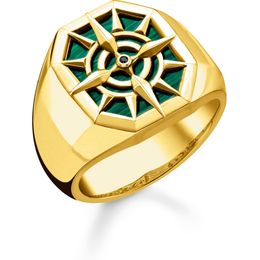 Thomas Sabo Ring Damen Gr&ouml;&szlig;e 52 gold / gr&uuml;n