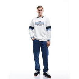 KOTON Sweatshirt Herren Gr&ouml;&szlig;e M hellblau / dunkelblau / wei&szlig;