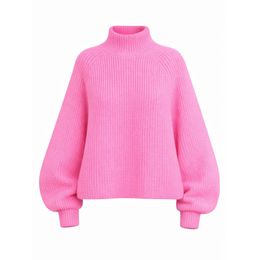 Worldclassca Oversizepullover 'Oversized Strickpullover mit Stehkragen' Damen Gr&ouml;&szlig;e S/L hellpink