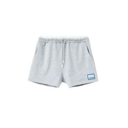 KOTON Shorts Damen Gr&ouml;&szlig;e 36 graumeliert / wei&szlig;
