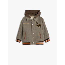 KOTON Jacke Jungen Gr&ouml;&szlig;e 122/128 beige / braun / gold / schwarz