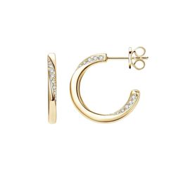 Rougemont Jewellery Ohrringe 'Creolen Moissanit' Damen Gr&ouml;&szlig;e One Size gold